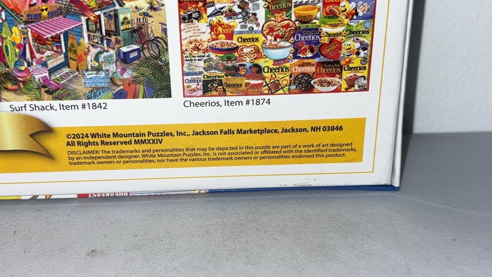 White Mountain I Love Breakfast Jigsaw Puzzle 1000 Pc Larger Pieces 24 ...