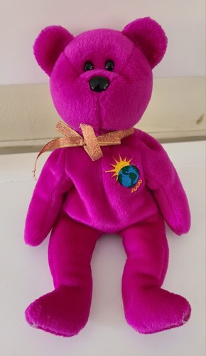 Ty Beanie Baby Millennium Millenium Bear 1999 Retired With Tag Errors ...