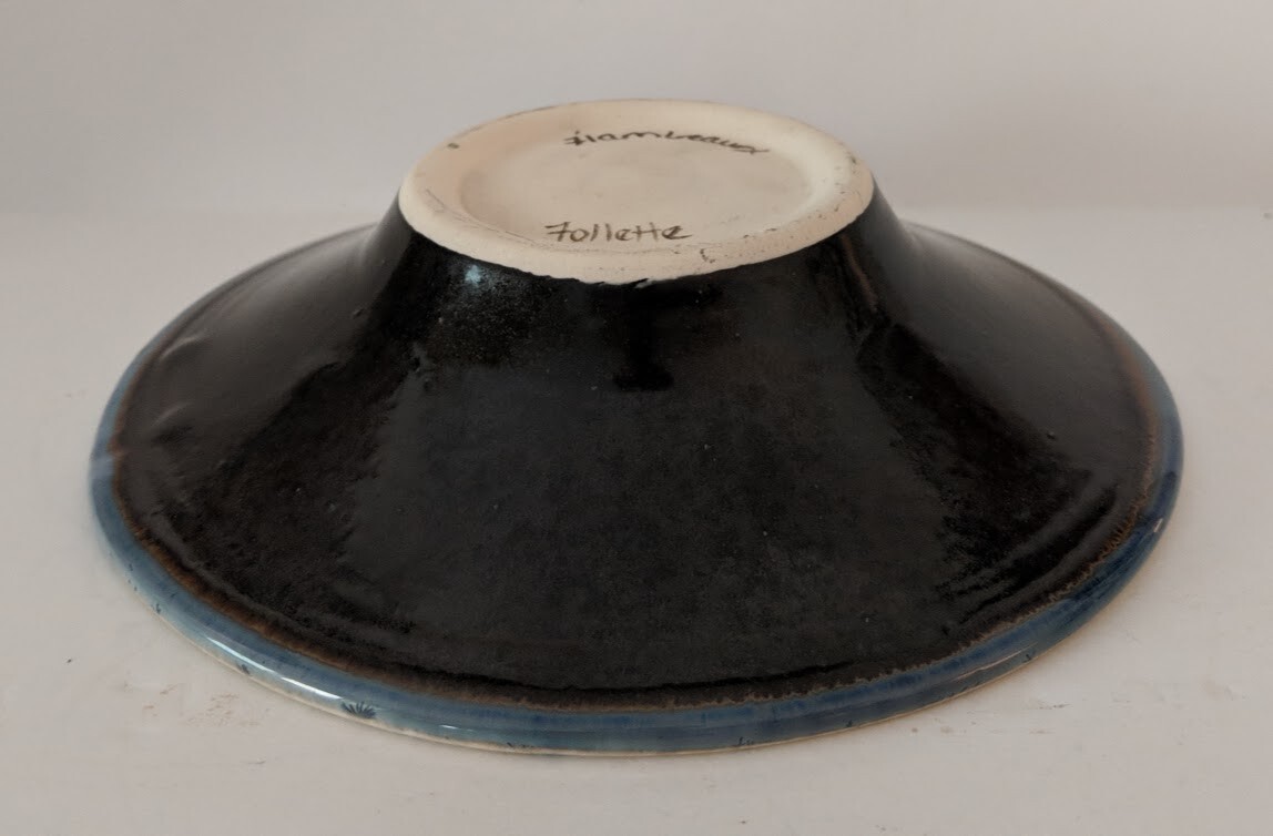 Stunning FLAMBEAUX Crystaline Pottery Bowl by Kent Follette-Pristine | eBay