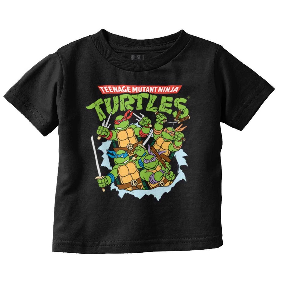 TMNT 90s Retro Ninja Turtles Cartoon Toddler Boy Girl T Shirt | eBay
