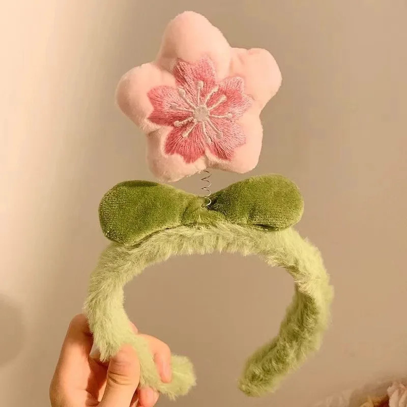 Women's Headband Plush Flower Cartoon Non Slip Hair Hoop Accessory ...