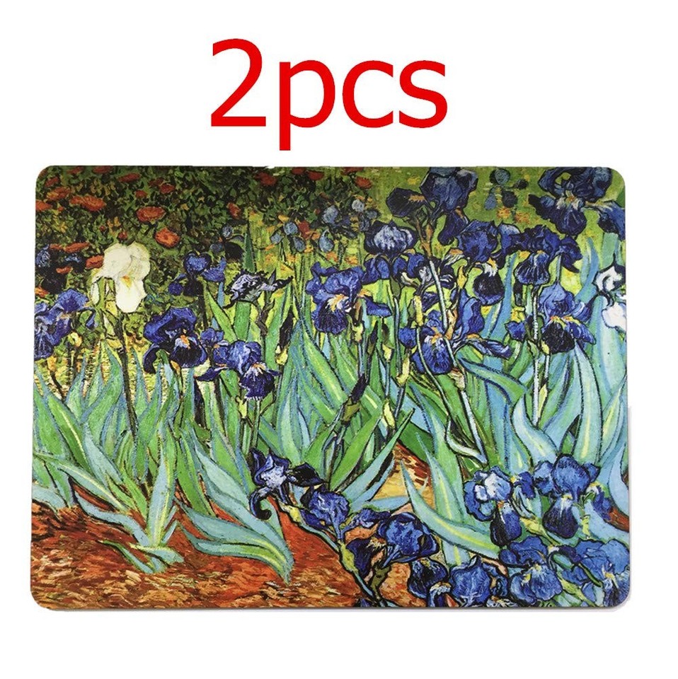 Cork Coaster, Insulation Oil Painting Table Mats for Dining/Kitchen ...