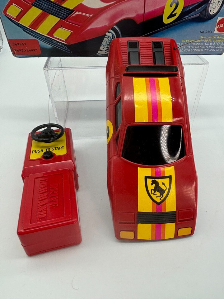 Vintage 1978 Mattel Drive Command Radio Control Ferrari 512 Racer NOT ...