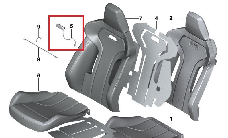 2014-2018 BMW Genuine F80 F82 F83 M Seat Backrest Illuminated Badge ...
