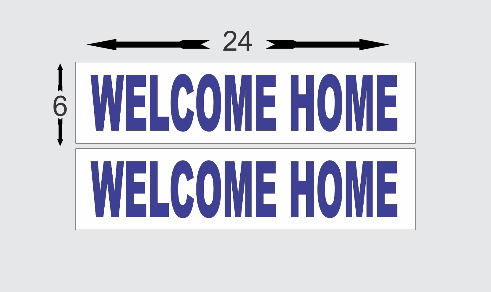 Welcome Home BLUE 6"x24" REAL ESTATE RIDER SIGNS Buy 1 Get 1 FREE 2 ...