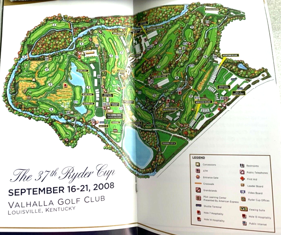 2008 RYDER CUP MATCHES COURSE GUIDE FOR VALHALLA MAP ... PLAYERS ...
