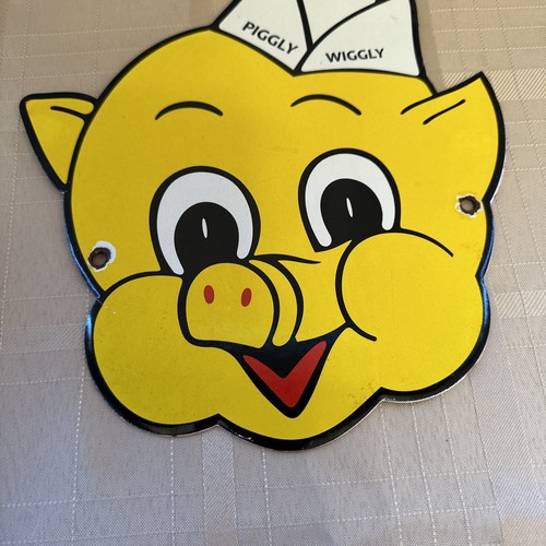 Piggly Wiggly Grocers Vintage Porcelain Enamel Metal Sign | eBay