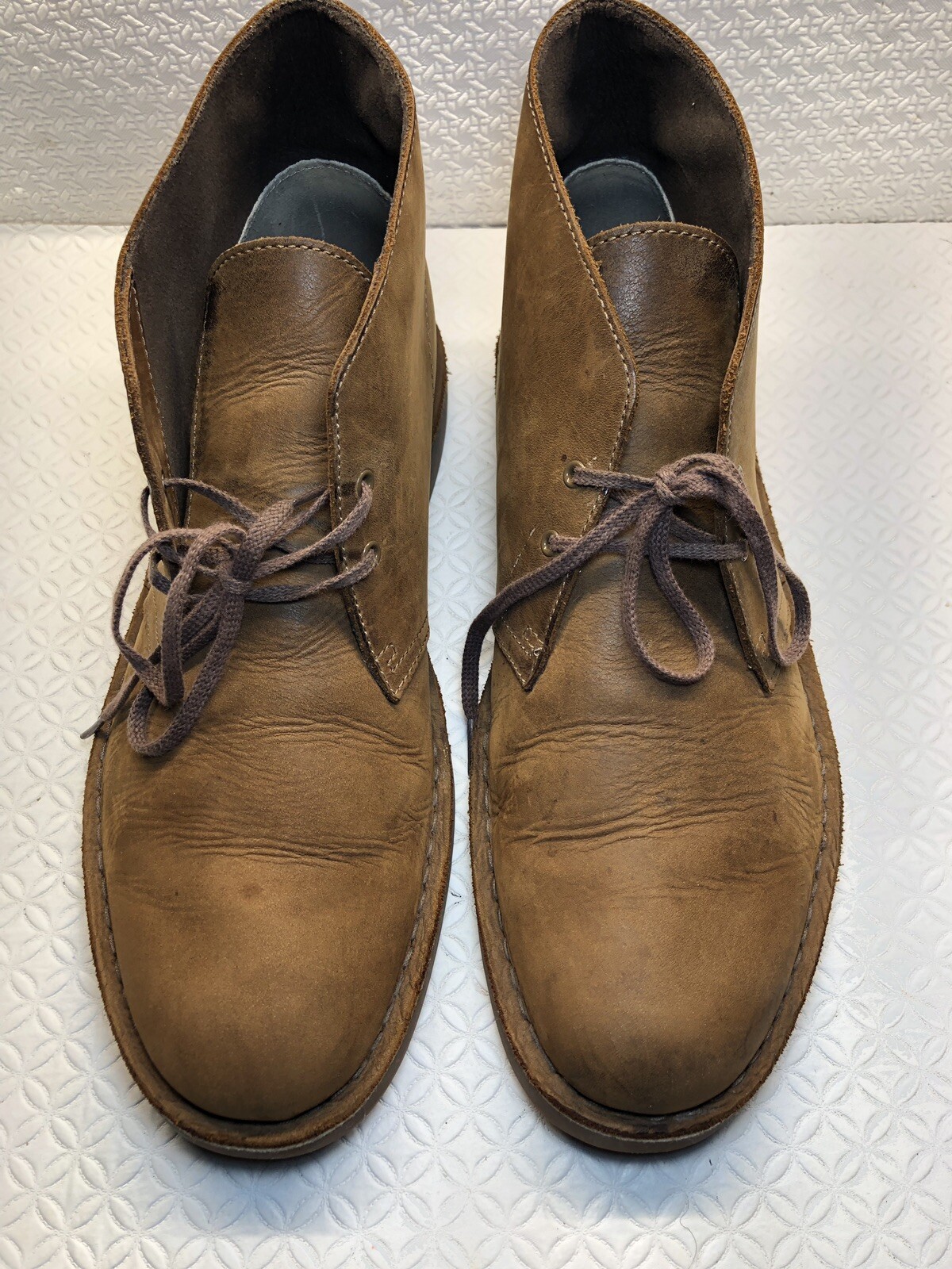 Clarks Men's Brown Leather Chukka Boots 82286 Size-13… - Gem