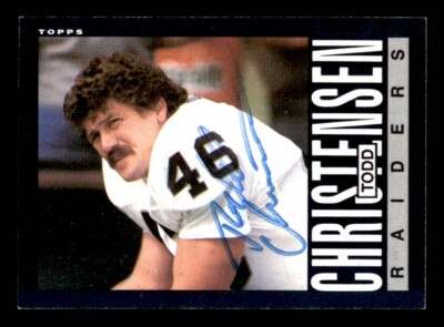 1985 Topps Football #287 Todd Christensen Signed Autograph (no COA) *d2 ...