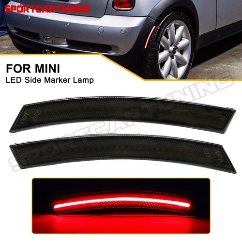 Smoked Lens LED Rear Fender Side Marker Lights For 02-08 Mini Cooper ...