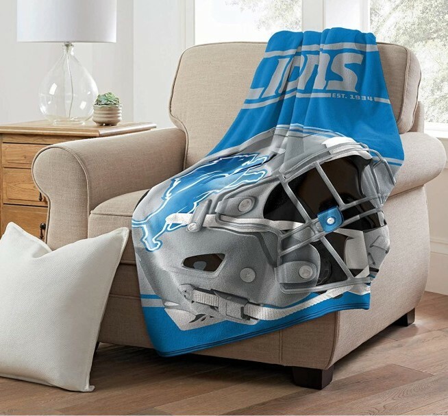 New NFL Detroit Lions Soft Micro Rasche Large Throw Blanket 46 X 60 海外 即決-