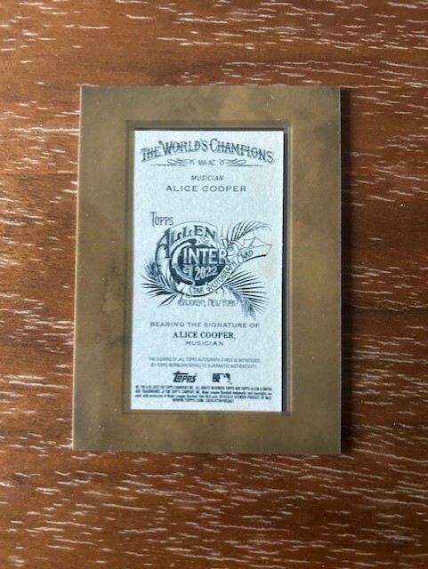 2022 Topps Allen and Ginter Rock N Roll HOF "Alice Cooper" Autograph | eBay
