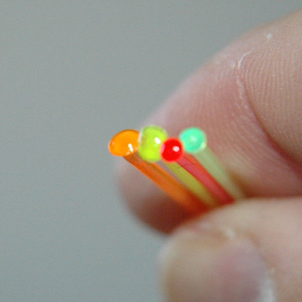 Neon fiberoptic replacement sight fiber optic rods .080 2mm 4 colors ...