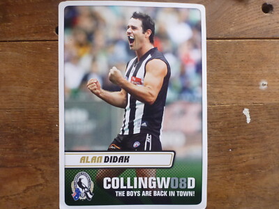 ALAN DIDAK 2008 COLLINGWOOD FC LARGE FAN CARD | eBay Australia