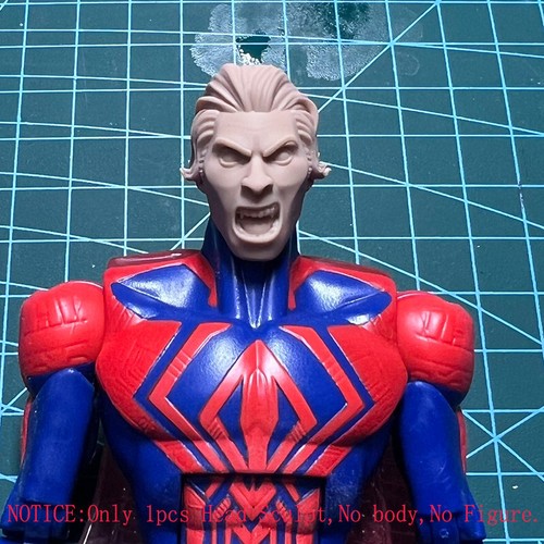 1/12 Scale 2099 Roar Spiderman Head Sculpt Unpainted Fit 6" ML Figure B ...