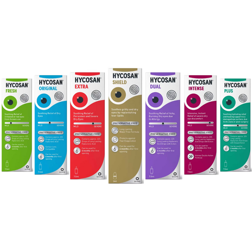 Hycosan Eye Drops Shield / Extra / Intense / Dual / Original / Fresh ...