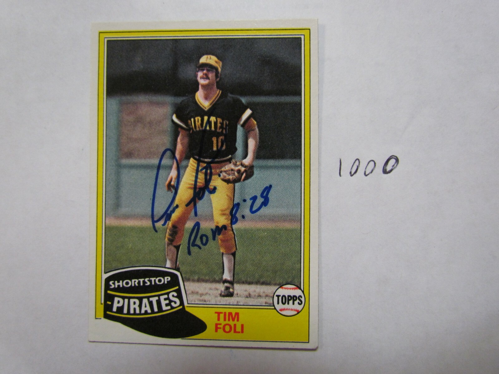 1981 Topps Tim Foli Autographed Baseball Card | eBay