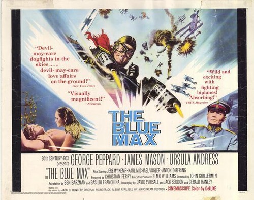 THE BLUE MAX Movie POSTER 22x28 Half Sheet George Peppard James Mason ...