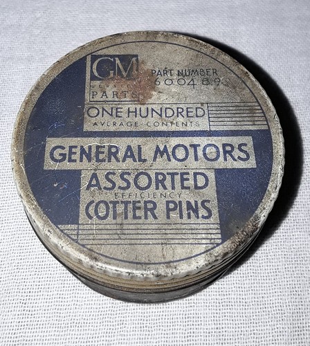 VINTAGE GM GENERAL MOTORS ASSORTED COTTER PINS CAN EMPTY | eBay