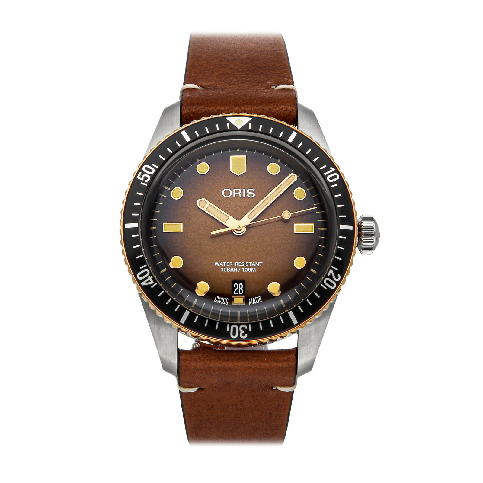 Oris Divers Brown Men's Watch - 01 733 7707 4356-07 5 20 45 for sale ...