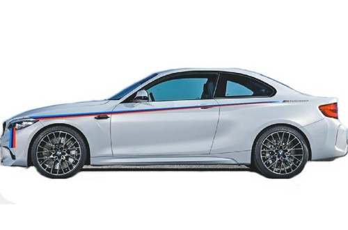 Graphics Tricolor Racing Stripe Sticker Kit For BMW M2 M Performance ...