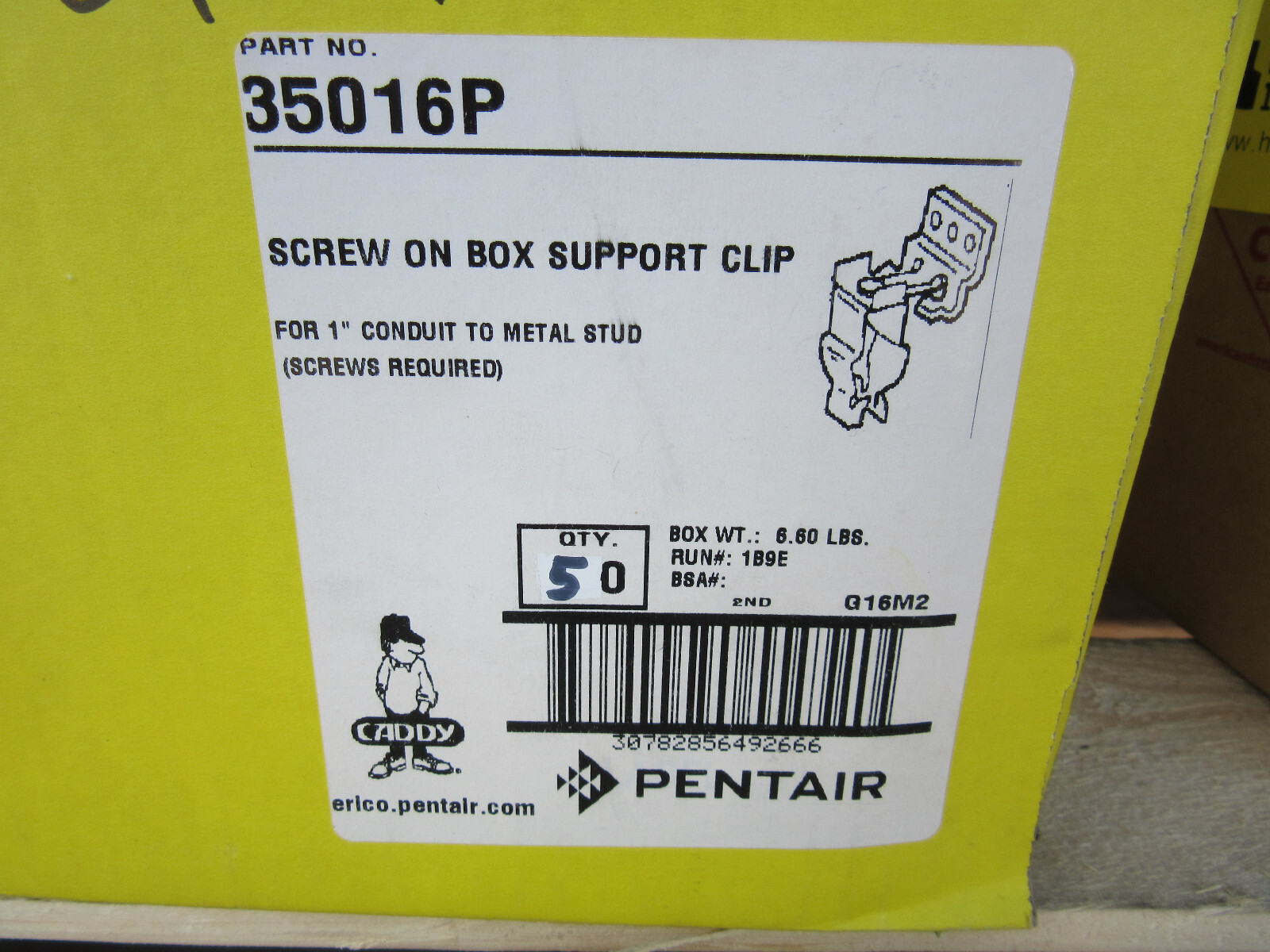 (50) Caddy 35016P Screw on Box Support Clips for 1" Conduit to Metal ...