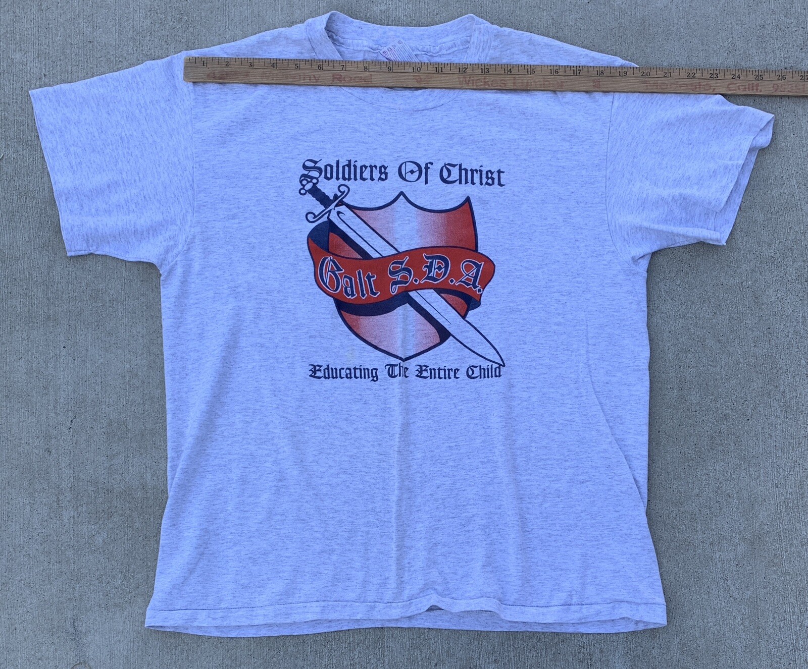 Vintage Galt SDA Soldiers Of Christ Educating The Entire Child T Shirt ...