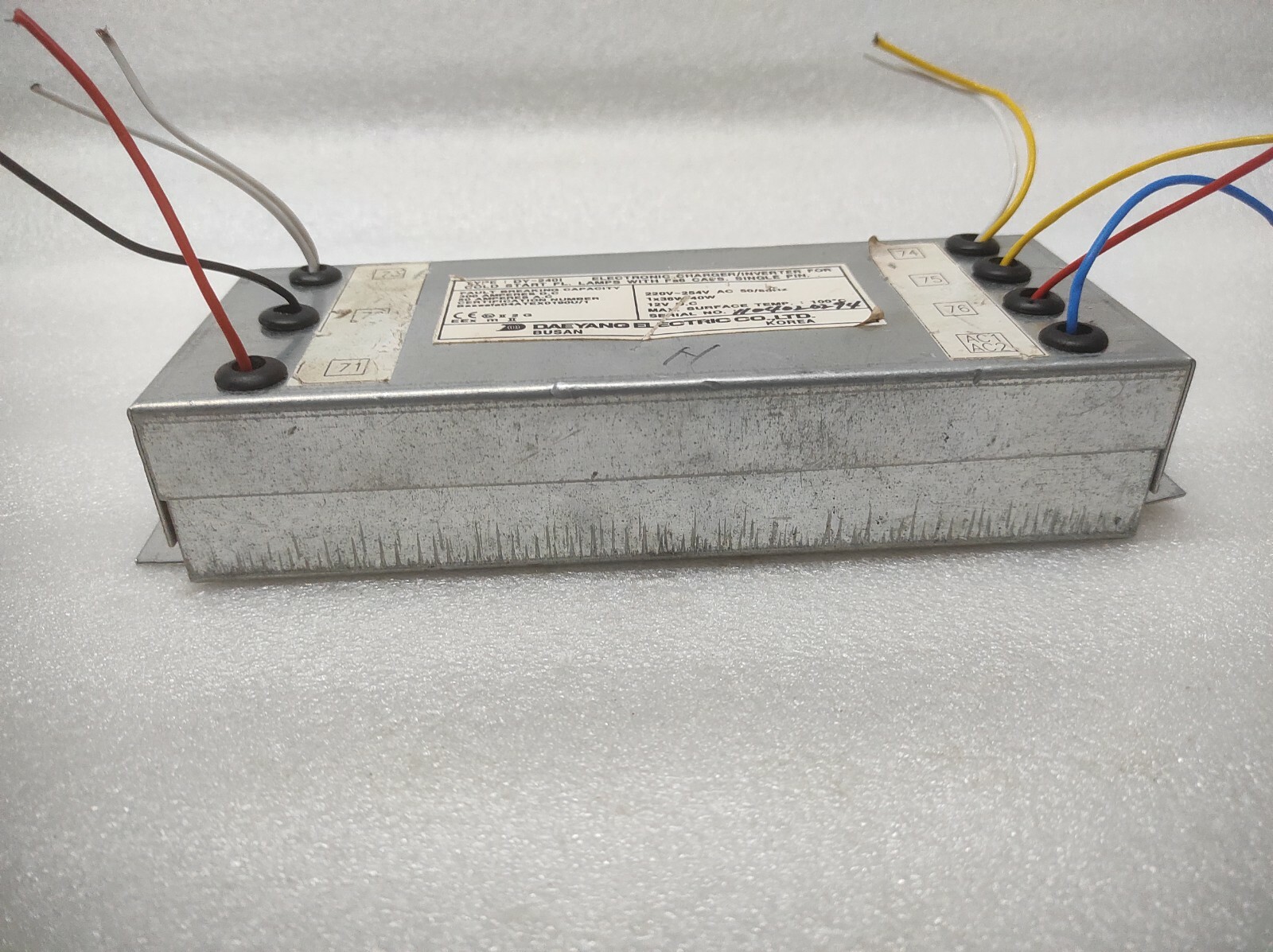 DAEYANG ELECTRIC DY-240I ELECTRONIC CHARGER - INVERTER FOR COLD START ...