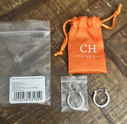 Crystal Haze Gold Plated Cubic Zirconia Silver Hoop Earrings $65 | eBay