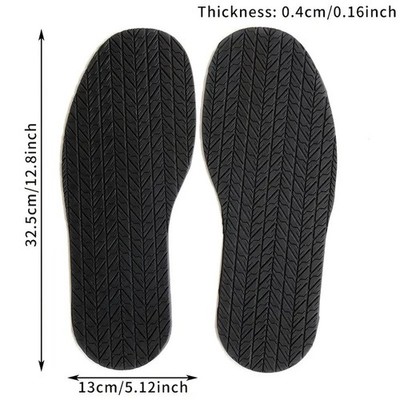 Tire Tread rubber replacement soles, (1 pair) 4mm, 325 x 125mm, BLACK ...