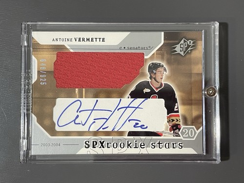 2003-04 SPx - Rookie Stars Antoine Vermette #217 /925 (AU, MEM, RC) for ...