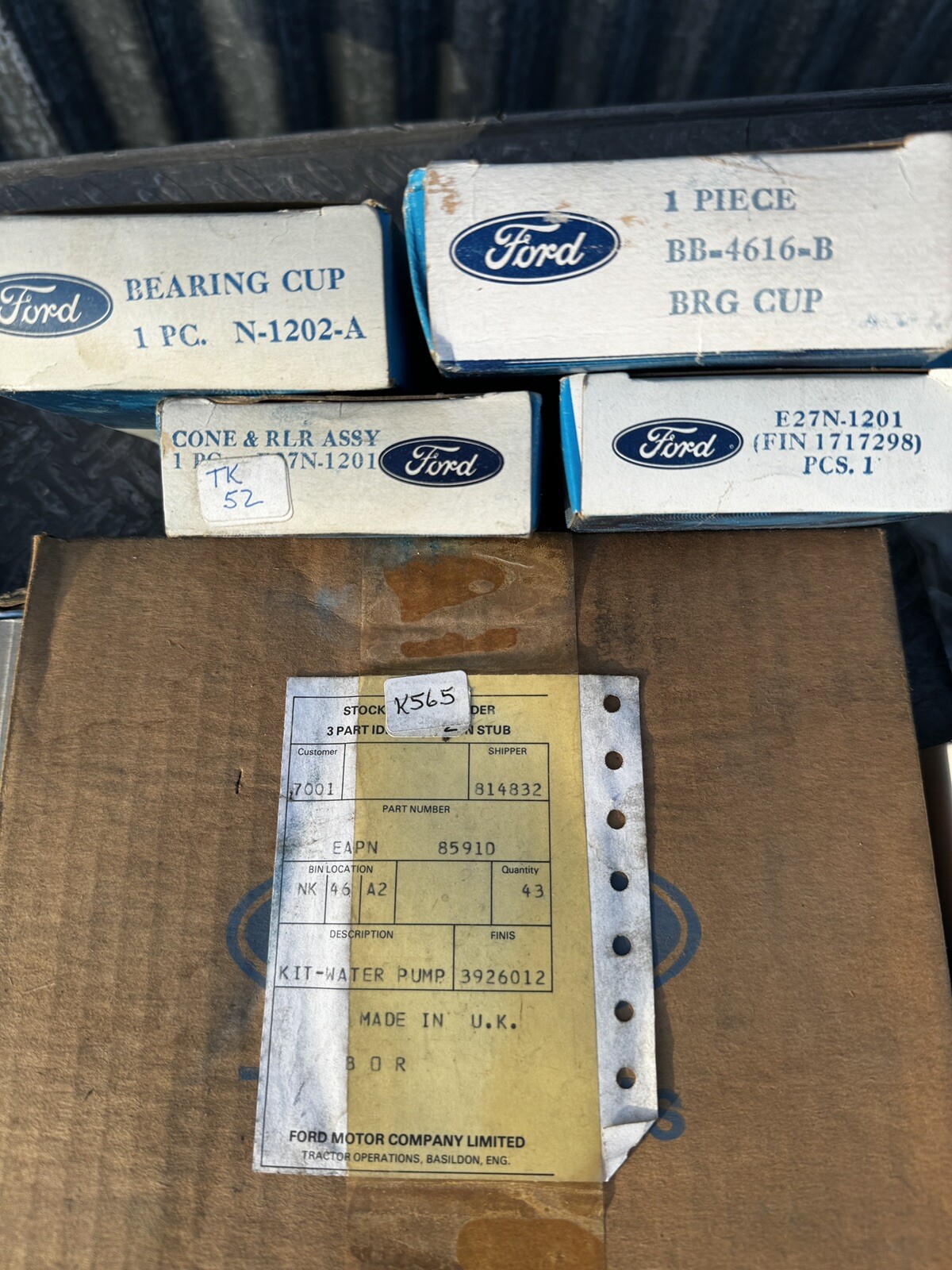 Vintage Lot Of Genuine Ford Tractor & Equipment Parts ** | eBay