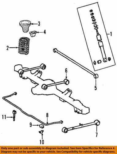 48341-0C040 Toyota Bumper, rear spring, no.1 rh 483410C040, New Genuine ...