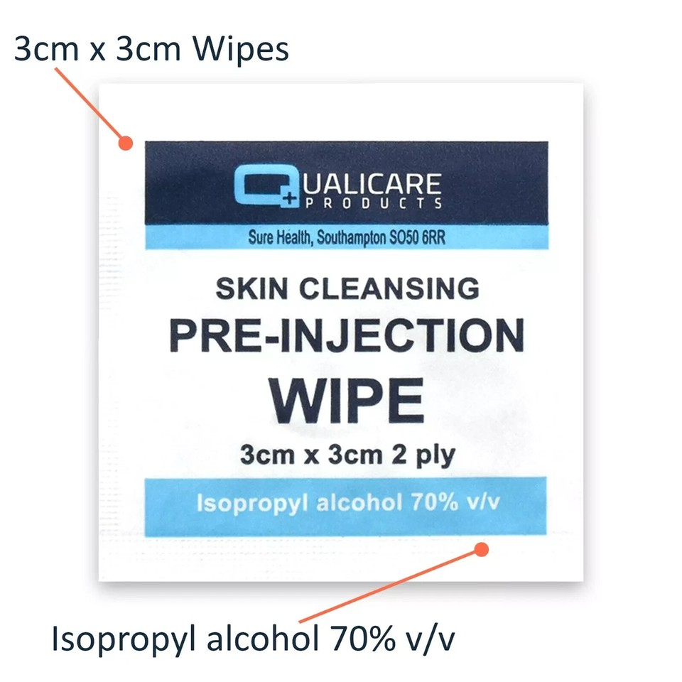 70% IPA Alcohol Wipes Pre-Injection Swabs Skin Cleaning Hygiene Wipes ...