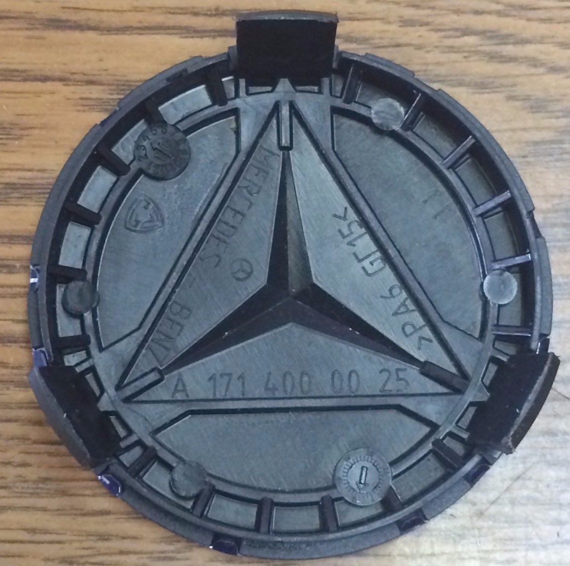 OEM Center Cap Mercedes chrome and blue A1714000025 A1704000025 3in | eBay