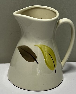 Stetson Creamer Pottery w/ Leaves 4-1/4”T x 3-1/2”W in Excellent Used ...