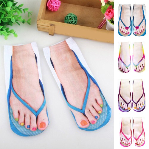 3D Pattern Manicure Print Sock Boat Socks Foot Socks Hosiery Funny ...