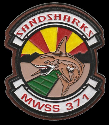 4.5" MARINE CORPS MWSS-371 SANDSHARKS FULL COLOR LEATHER PATCH | eBay