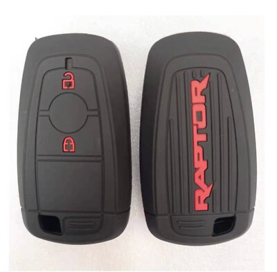 2018 to 2024 Ranger Raptor Silicone Key Fob Cover - Black (Red Raptor ...