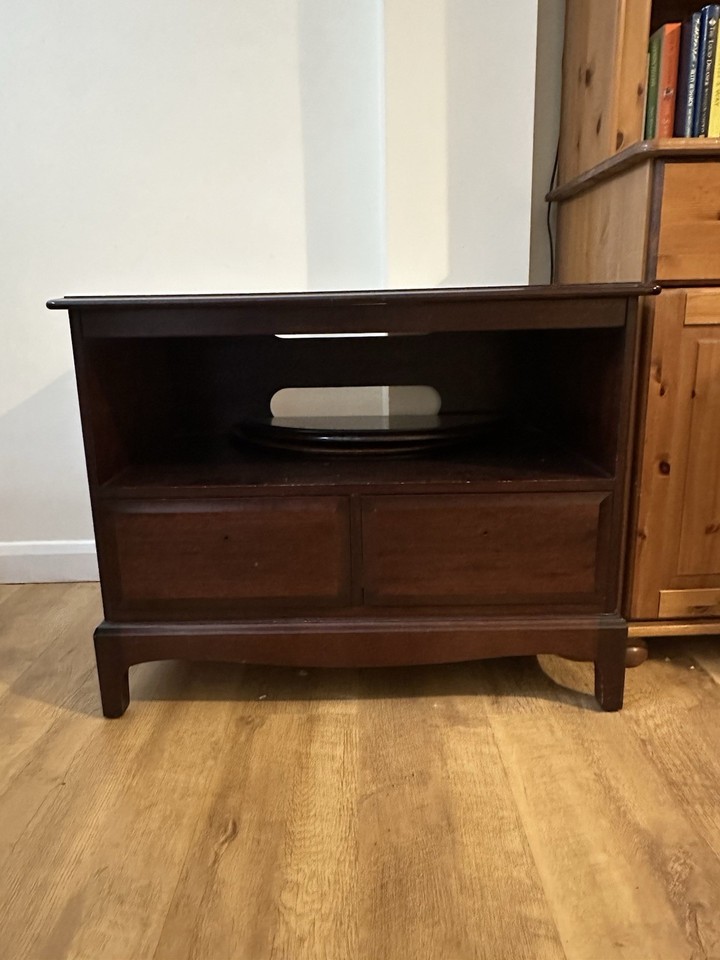 Stag Minstrel Tv Stand Hi-fi Cabinet Unit With Two Drawers Sideboard ...