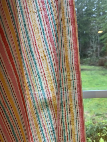 Vintage Colorful Stripe Fabric Cotton Kettle Cloth Rainbow 1.5+ Yard | eBay