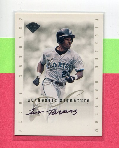 JESUS TAVAREZ FLORIDA MARLINS 1996 LEAF AUTHENTIC SIGNATURE BASEBALL ...