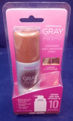 Everpro Gray Away Instant Gray Hair Coverage LIGHT BROWN Spray 0.75 oz ...