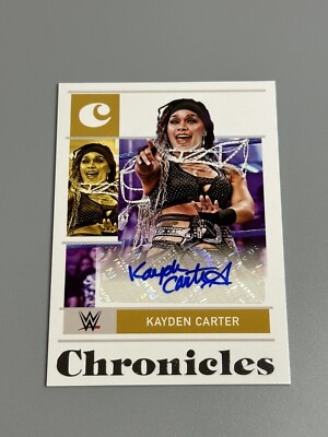 Kayden Carter 2022 Panini Chronicles WWE Signatures Auto Autograph CS ...