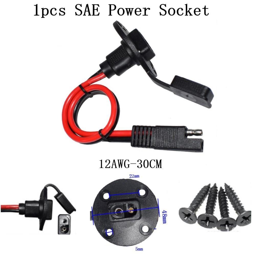 SAE Quick Disconnect Panel Mount Waterproof Panel Mount Connector 12AWG ...