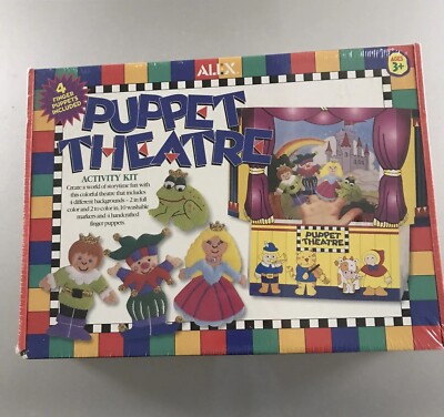 Alex Toys Puppet Theatre Set. 4 Stitched Puppets & Backgrounds Royal ...