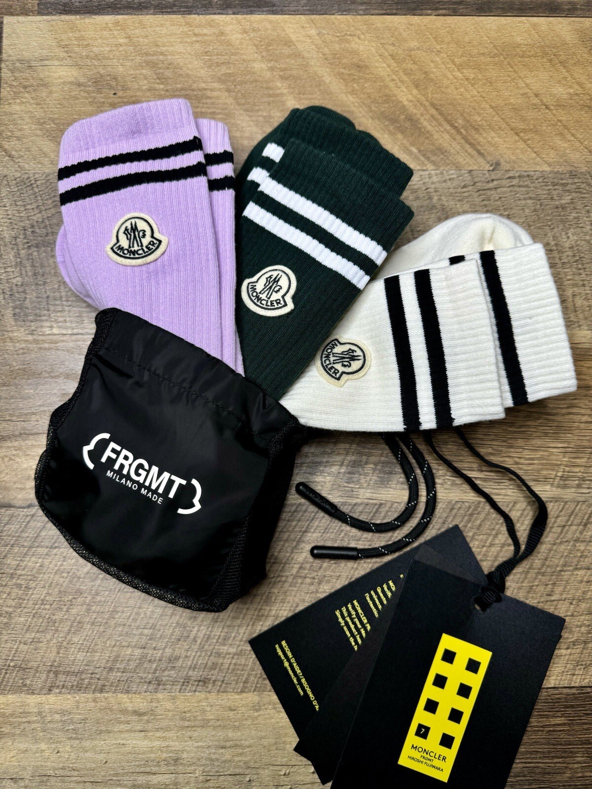 Moncler Genius Fragment FRGMT high socks 3 Pack | eBay