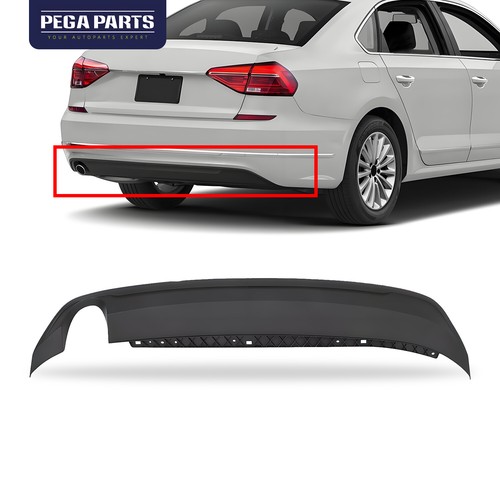 For 2016-19 VW Passat Black Rear Lower Bumper Valance Spoiler OE Style ...