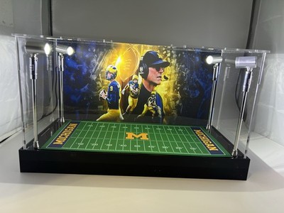 University Of Michigan Wolverines 2 Mini Helmet Display Case W/ LED ...