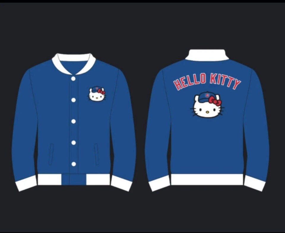 New Chicago Cubs x Hello Kitty Limited-edition Bomber Jacket, XL | eBay